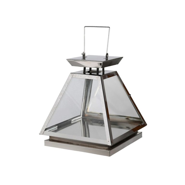 Steel Pyramid Lantern - Lots Furnishings